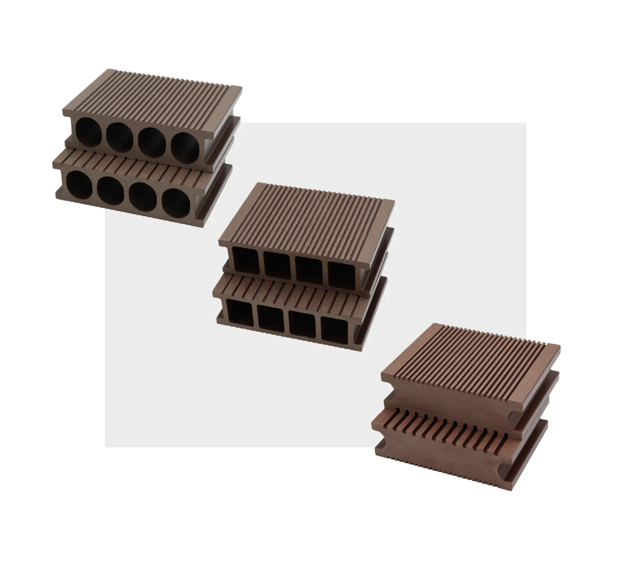 Durable 3D Embossed WPC Decking - Anti-Slip Outdoor Flooring