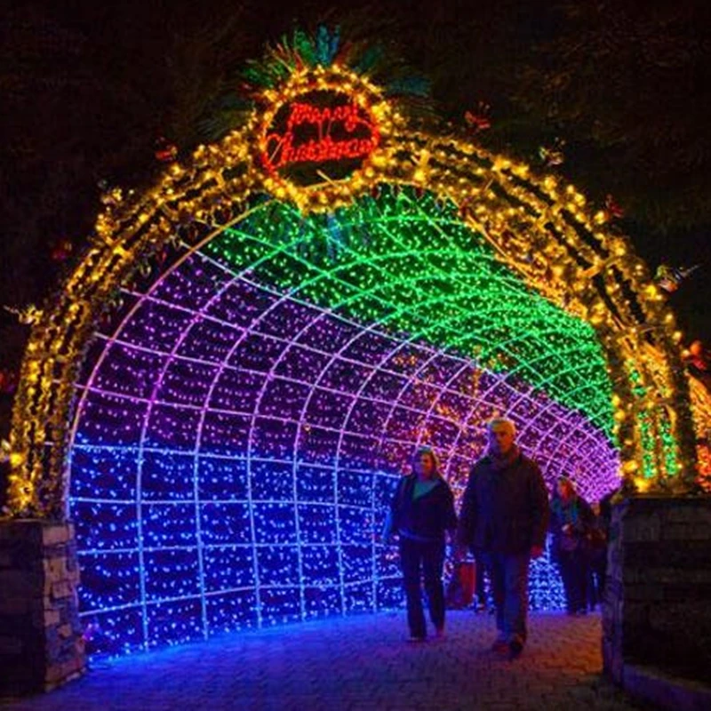 3d Outdoor Christmas Fairy Light Tunnel Arches Rgb Led Light With Ip65 ...