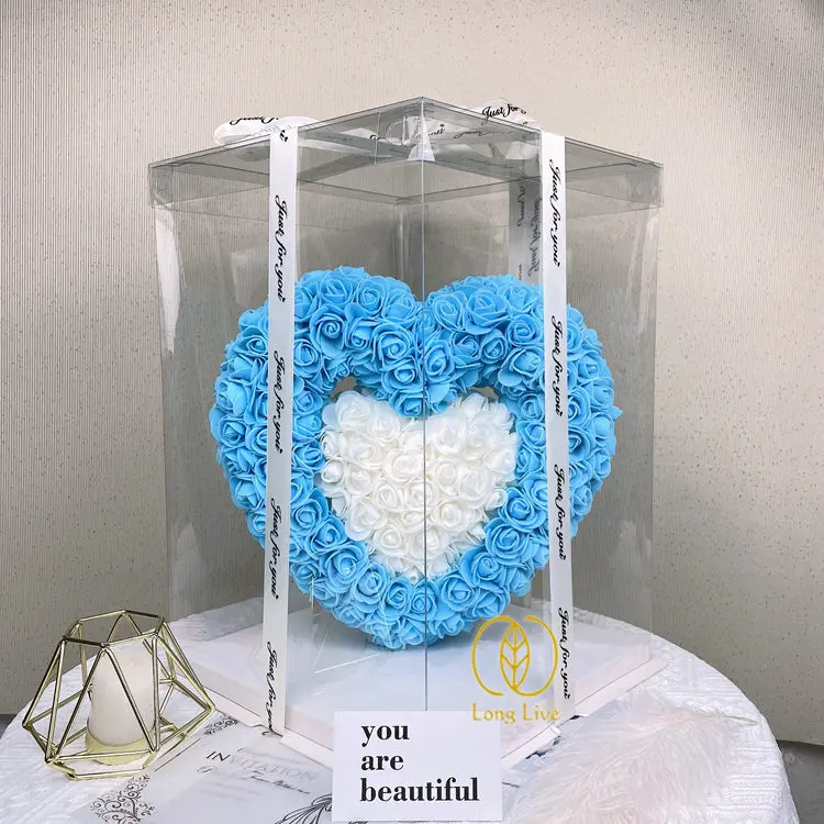 Valentines Day 2024 Foam Flower Rose Heart Love Gift Hearts Made Of ...
