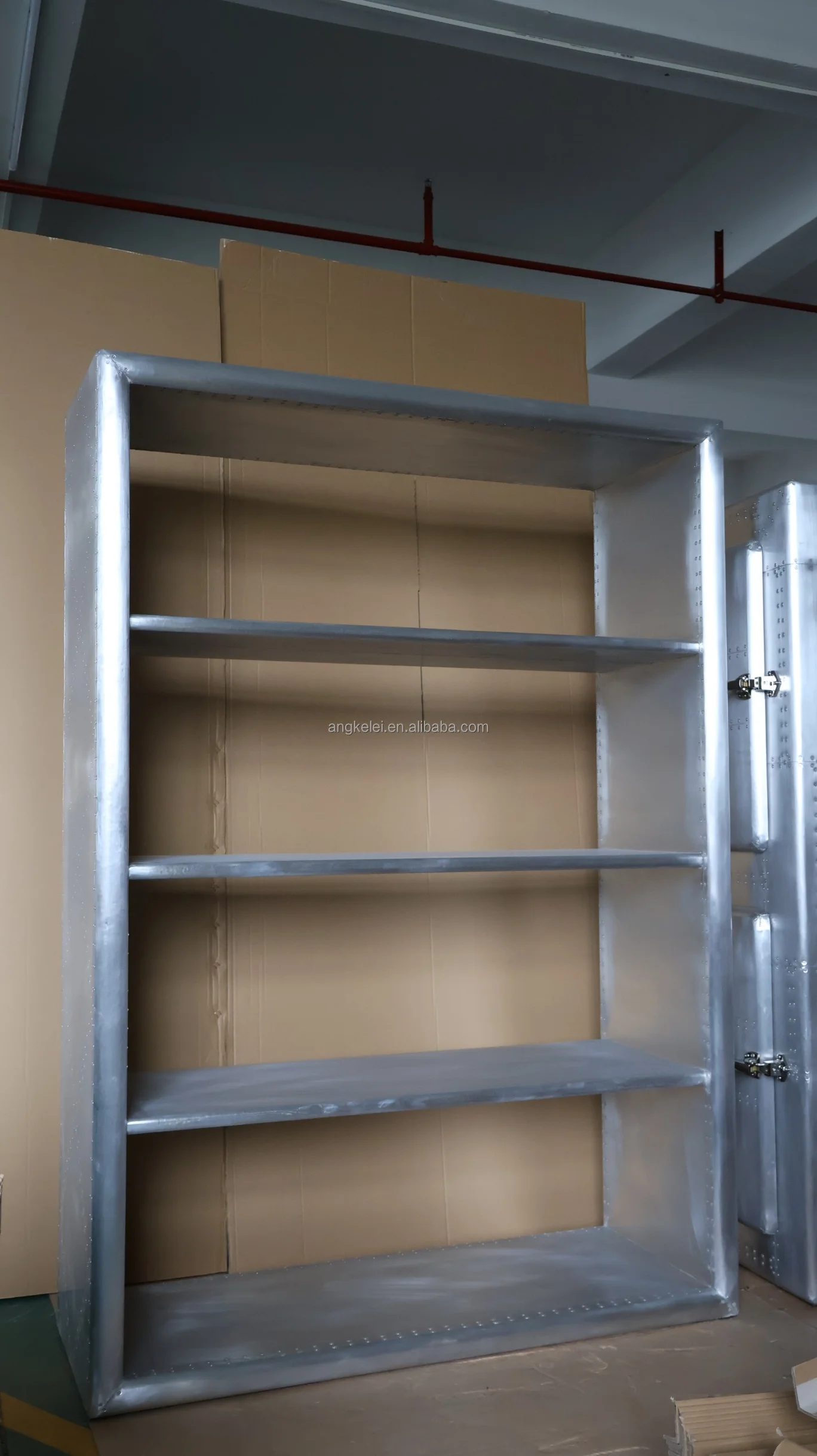 Custom Aviation Furniture - Aluminum Bookshelf 4 Tiers