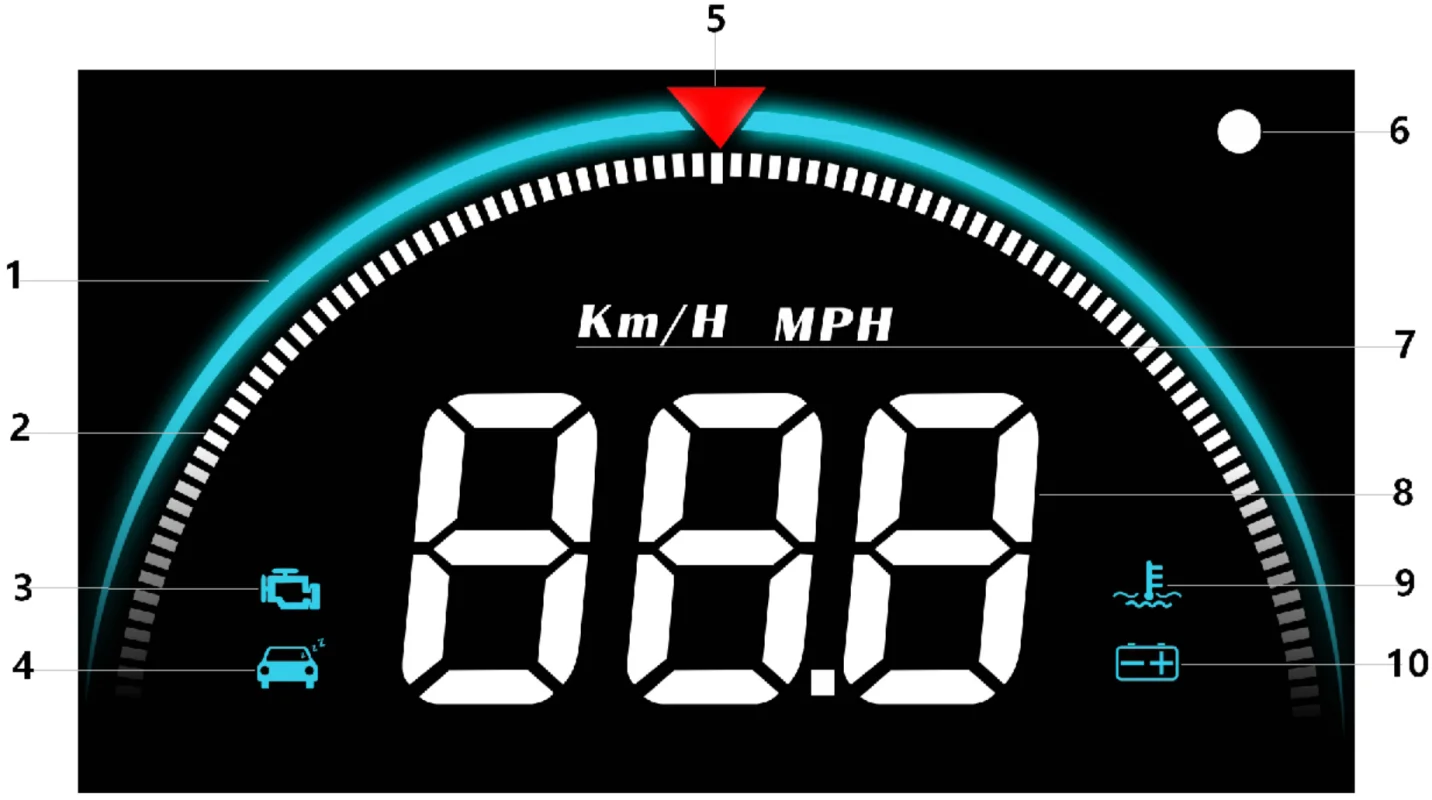 M8 Head Up Display Car Obd2 Overspeed Warning System Hud Windshield ...