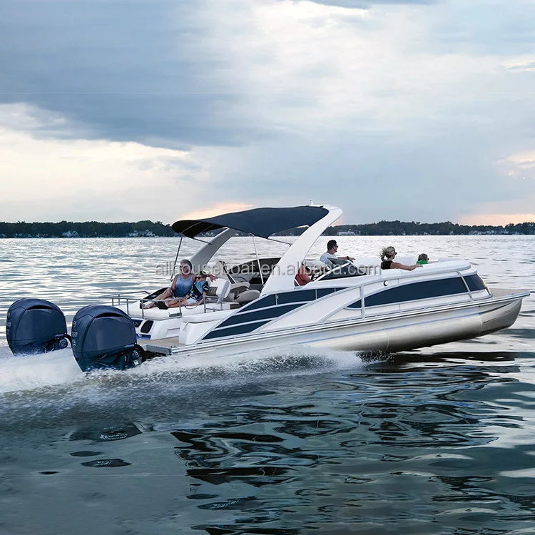 Customize Style And Size Luxury Aluminum Yacht Aluminium Pontoon Boat ...