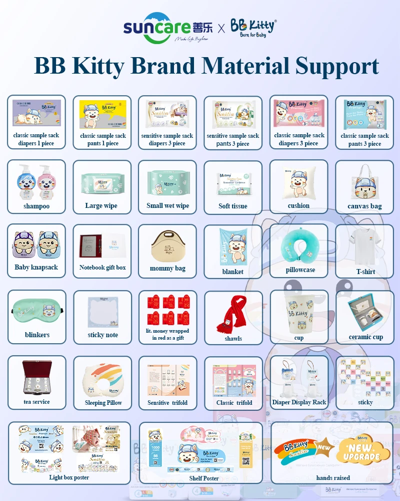 Alibaba.com: BB Kitty Sensitive Baby Disposal Diaper Drypers Cotton Kids Diapers with Anion ...