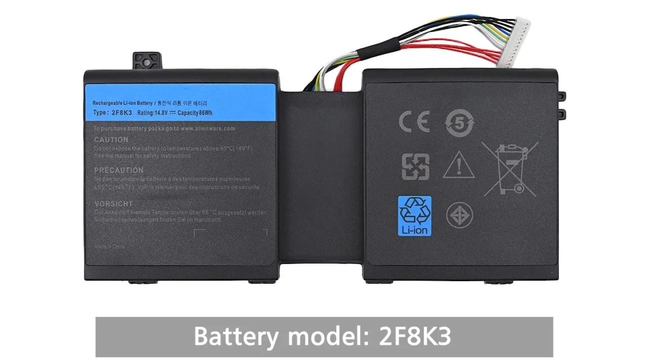 2f8k3 Laptop Battery 14.8v 86wh For Dell Alienware 17 18 17x 18x 0g33tt ...
