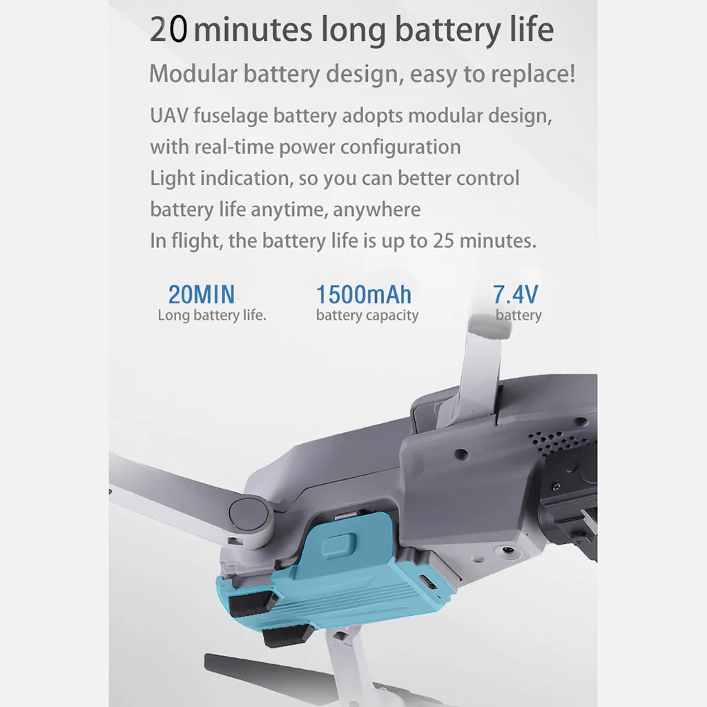 Camoro F007 Drones with 4K Camera and GPS - Foldable Quadcopter