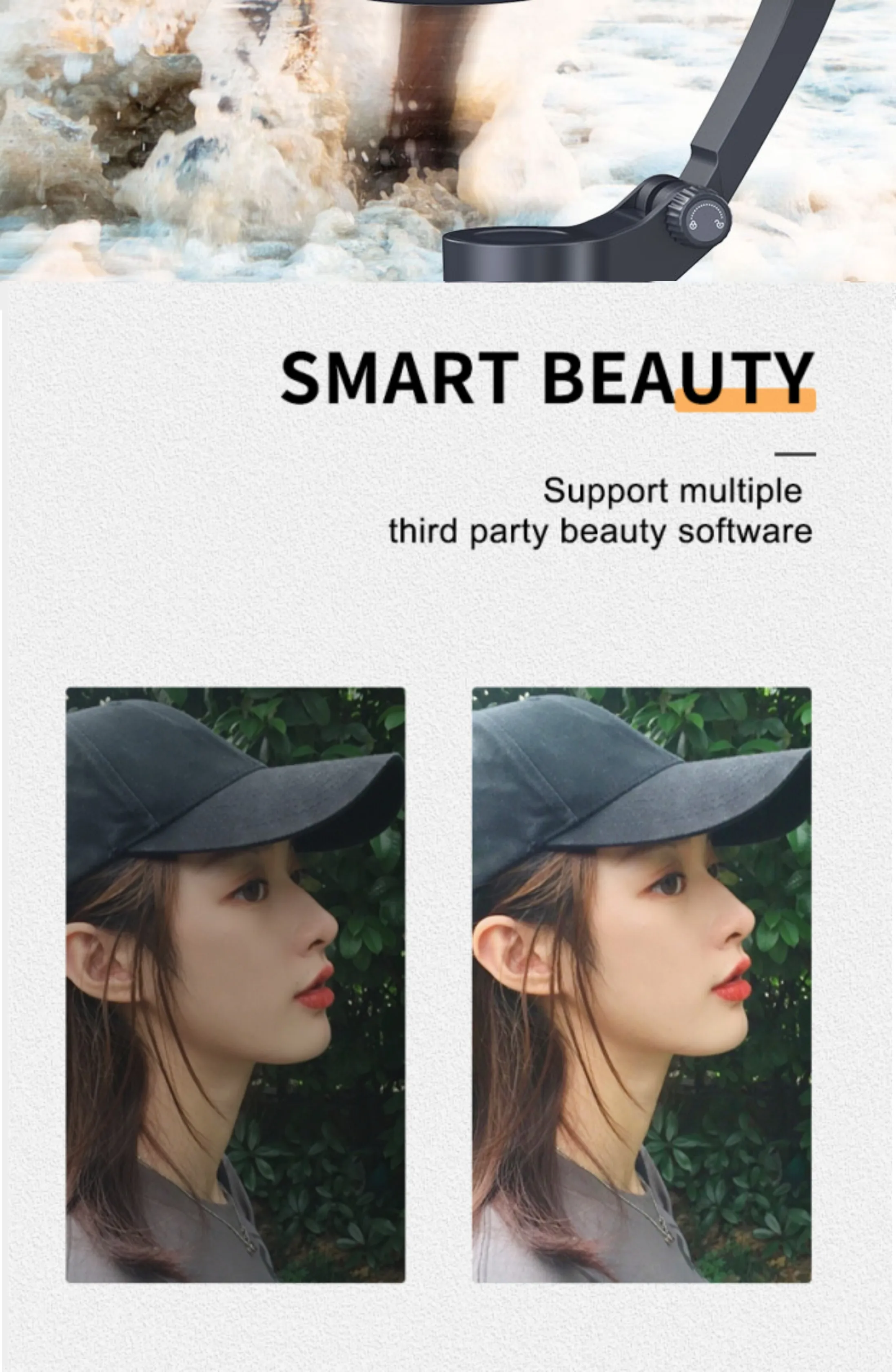 L7bpro Handheld Gimbal Stabilizer 360 Auto Face Tracking Phone Holder For Phone Mini Foldable ...