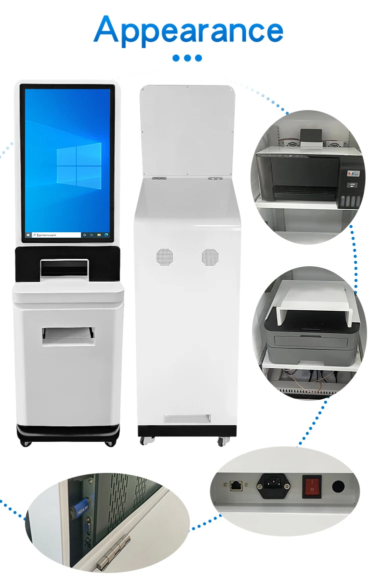 Interactive Self Service A4 Printing Kiosk with Scanning