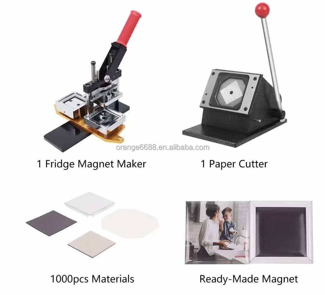 2*2inch Fridge Magnet Maker Machine - Manual Button Kit