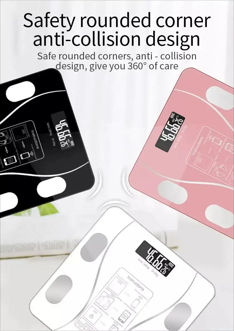 Bathroom Body Fat Bmi Scale Digital Human Weight Mi Scales Floor Lcd ...