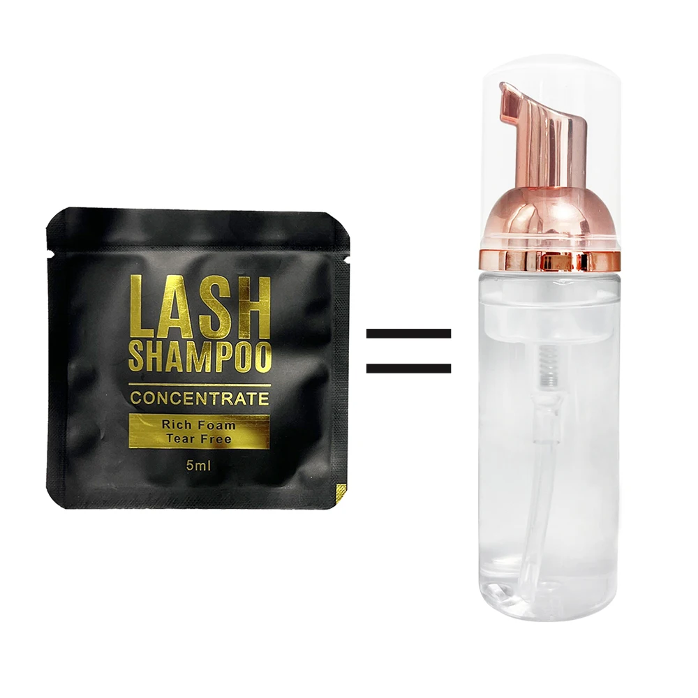 Custom Black Pink Clear Empty Lash Shampoo Bottle Private Label Eyelash ...