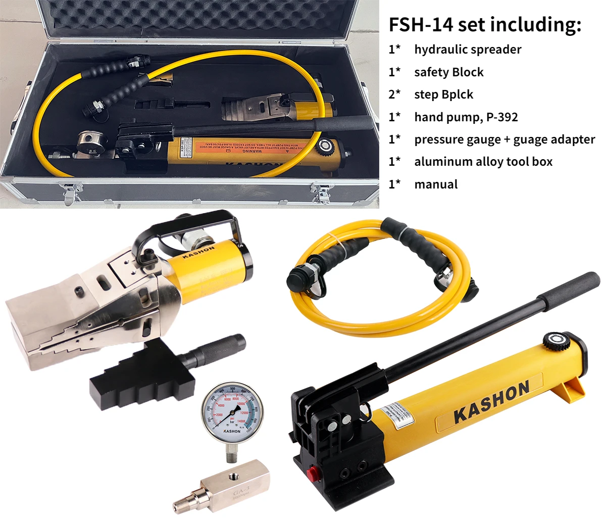 FSH14 Hydraulic Flange Spreader - 14 Ton Capacity ENERPAC Equivalent