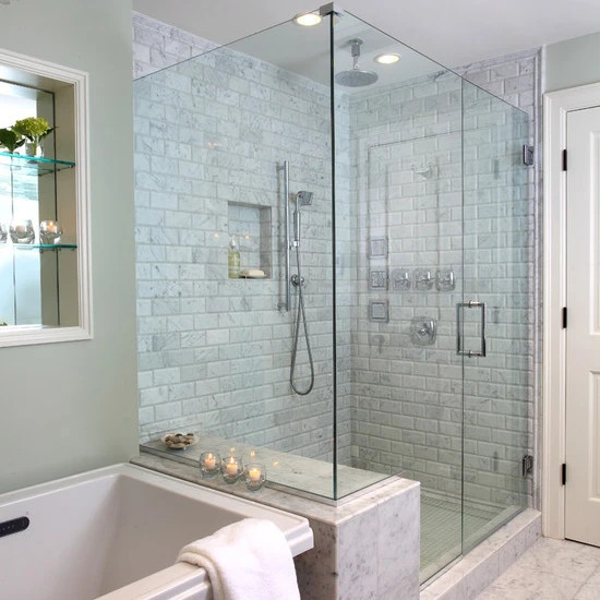Frameless Bathroom Glass Luxury Hotel Sliding Glass Shower Room Glass ...