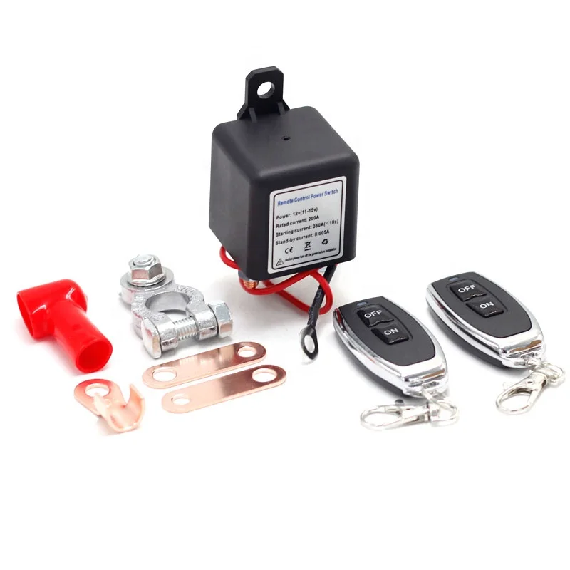 12V 200A Anti-Theft Car Kill Remote Battery Disconnect Switch