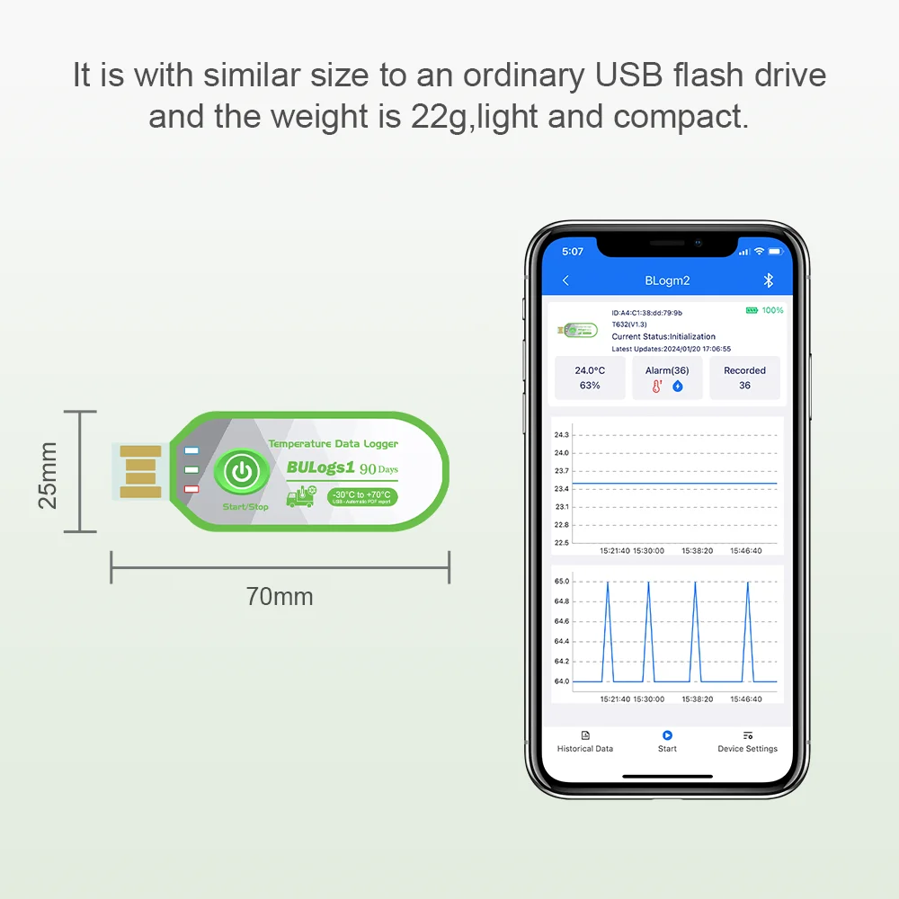 Single Use Cold Chain Usb Blue Tooth Pdf Temperature Recorder - Buy Pdf Temperature Recorder ...