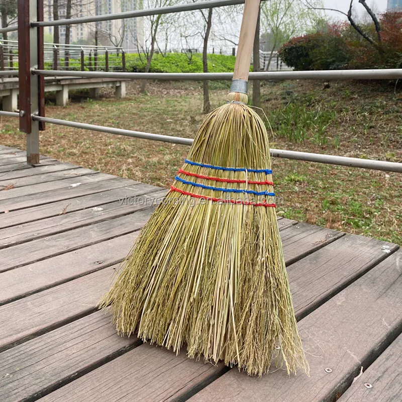Heavy-duty Broom Corn Broom Outdoor Indoor Perfect For Courtyard Garage ...