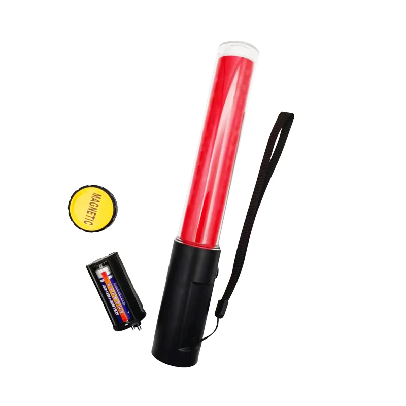 26cm Magnetic Base Led Traffic Baton Reflective Strobe Flashing Baton ...