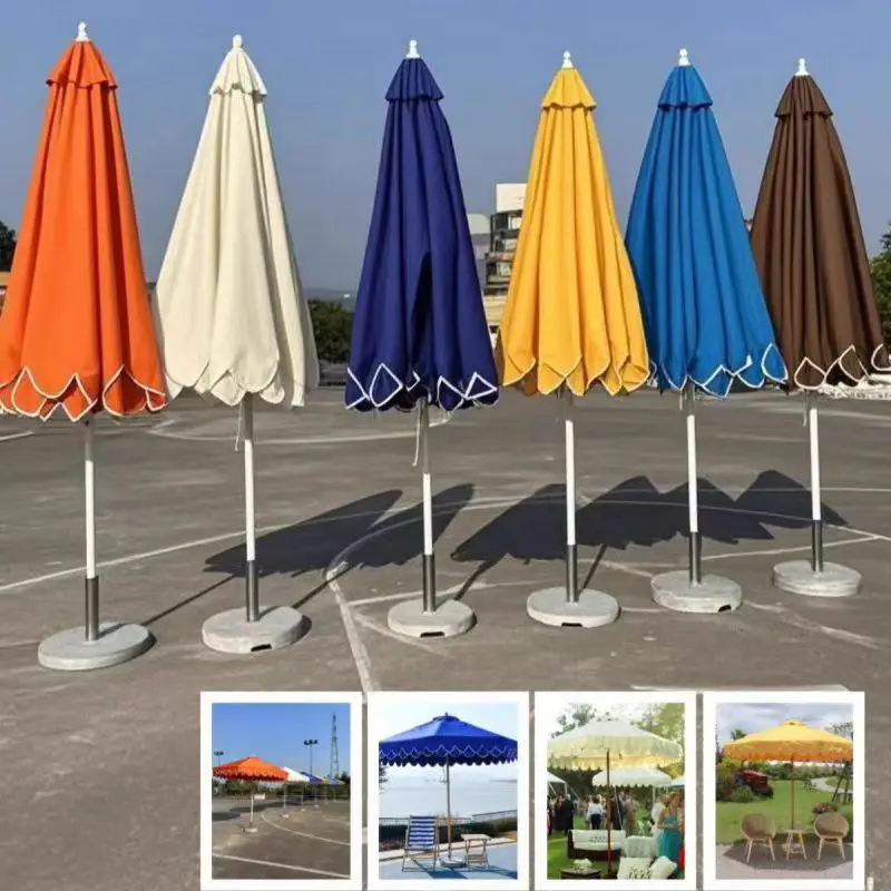 Glamping Commercial Parasol Terrasse Outdoor Umbrella Fringe Pool ...