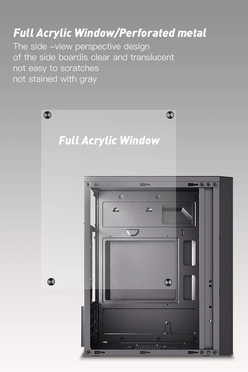 0.4mm Micro Atx Case Rgb Panel Side Transparent Window - Buy Micro Atx ...