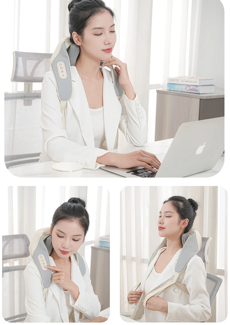 New Heated Neck and Shoulder Massager with Heat Therapy