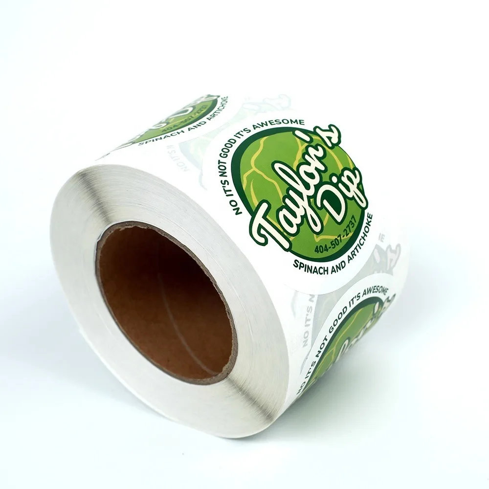 Personalized Custom Waterproof Circle Sticky Biodegradable Printing ...