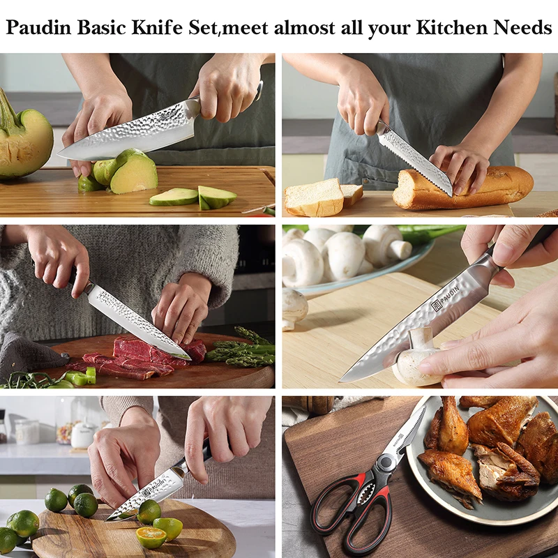 Super Practical 6PC Hammer Pattern Scissors and Kitchen Shear Kitchen ...