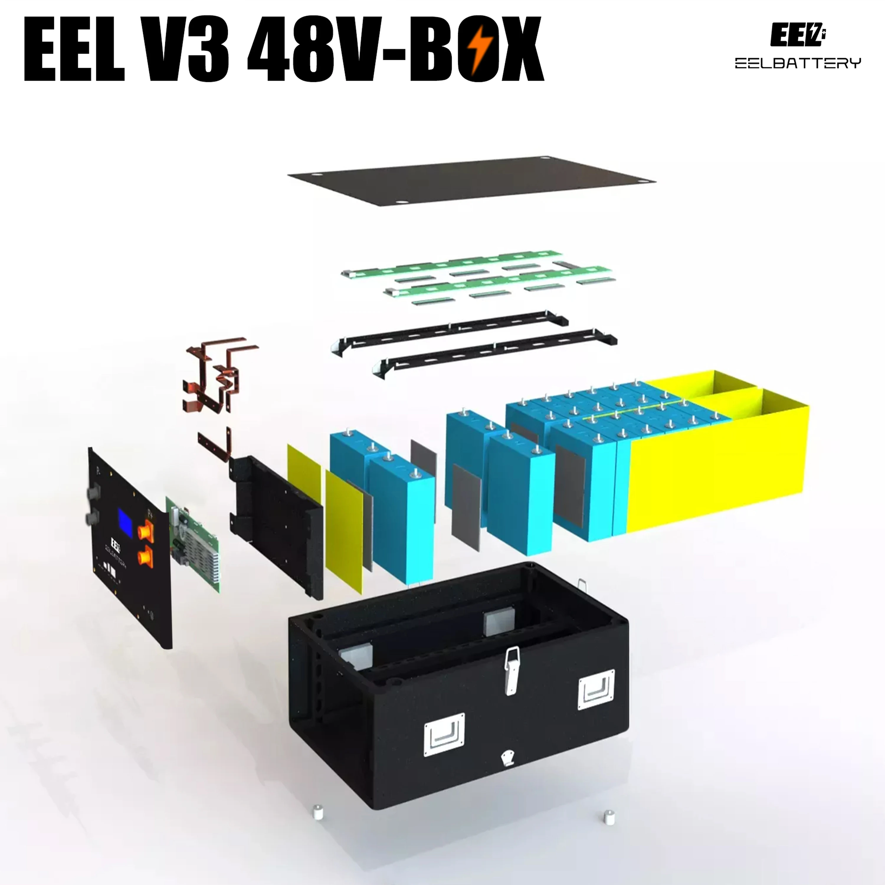 EEL 48V 16S Stackable Battery Box for Home Battery Storage & OEM/ODM