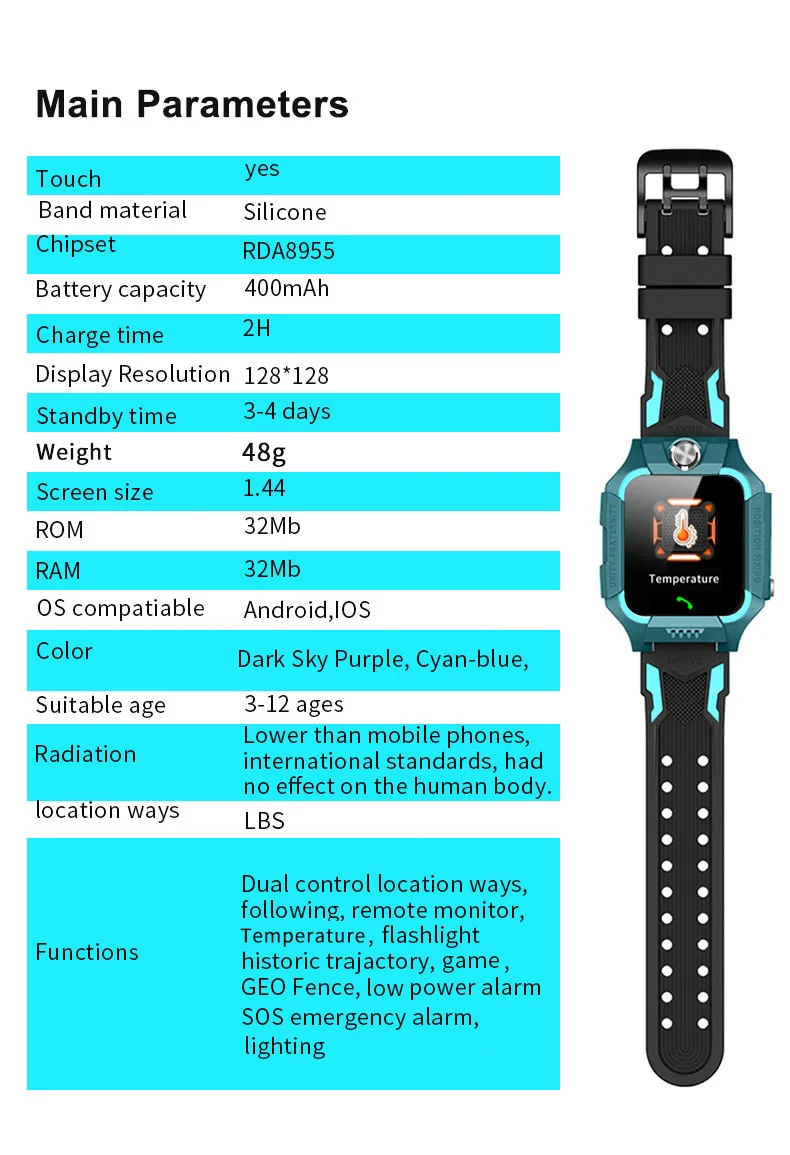 Q19 Kids Smart Watch 2025 with Sim Card Slot and Camera Location Kids ...