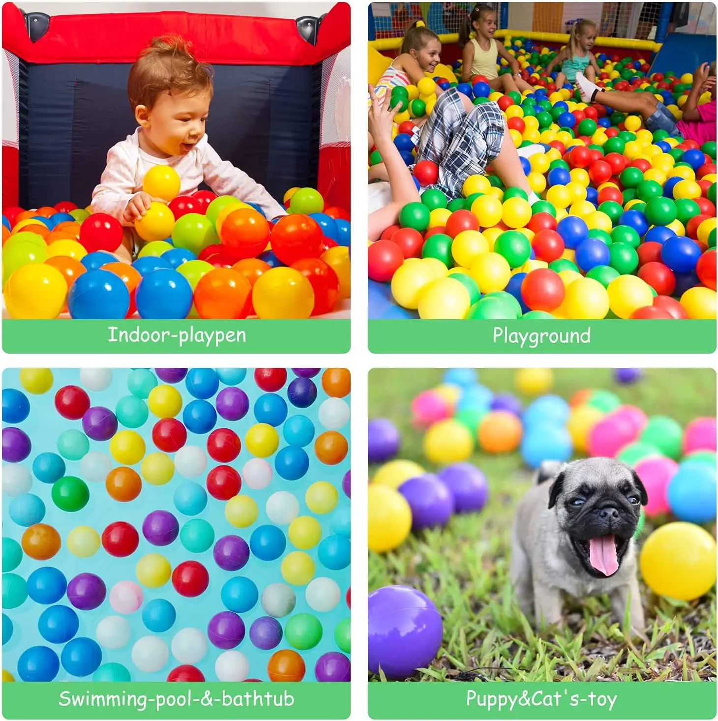 50 Soft Plastic Mini Ball Pit Balls - Safe & Fun Play