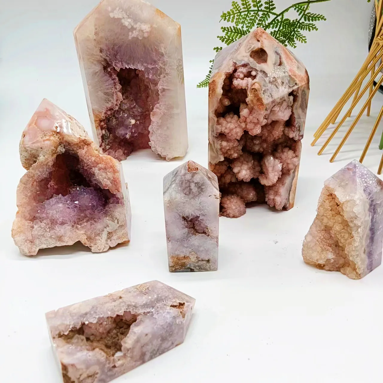 Wholesale Bulk Gemstone Tower Rough Large Pink Amethyst Tower Healing ...