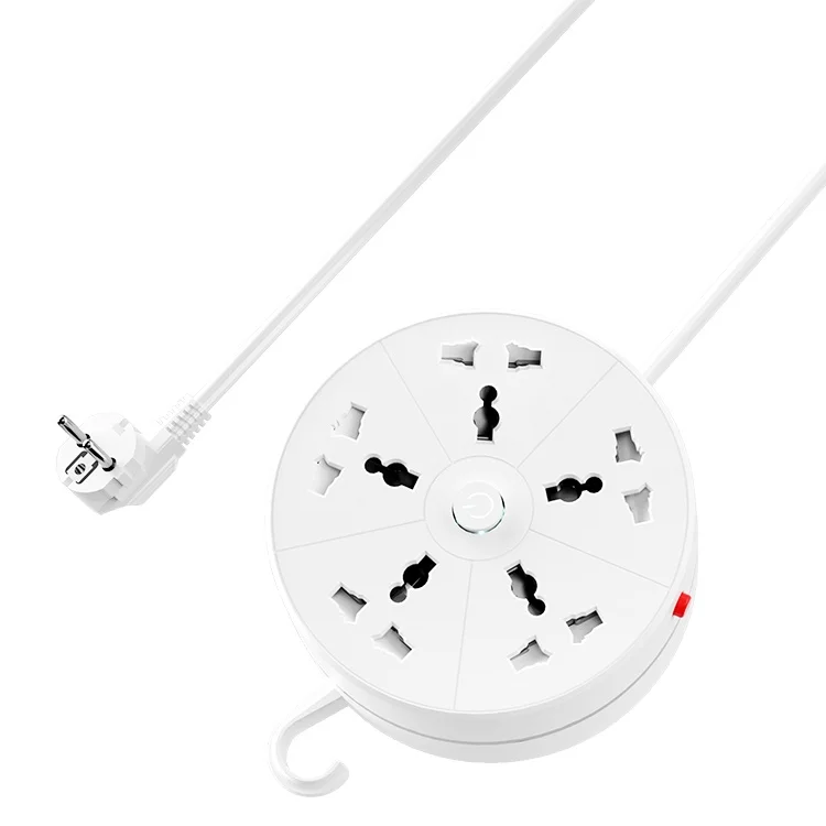 Hot Sale Universal Retractable Power Strip Round Design 5 Outlets With ...