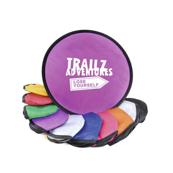 Foldable Nylon Hand Fan Promotional Foldable Flying Disc/fan ...