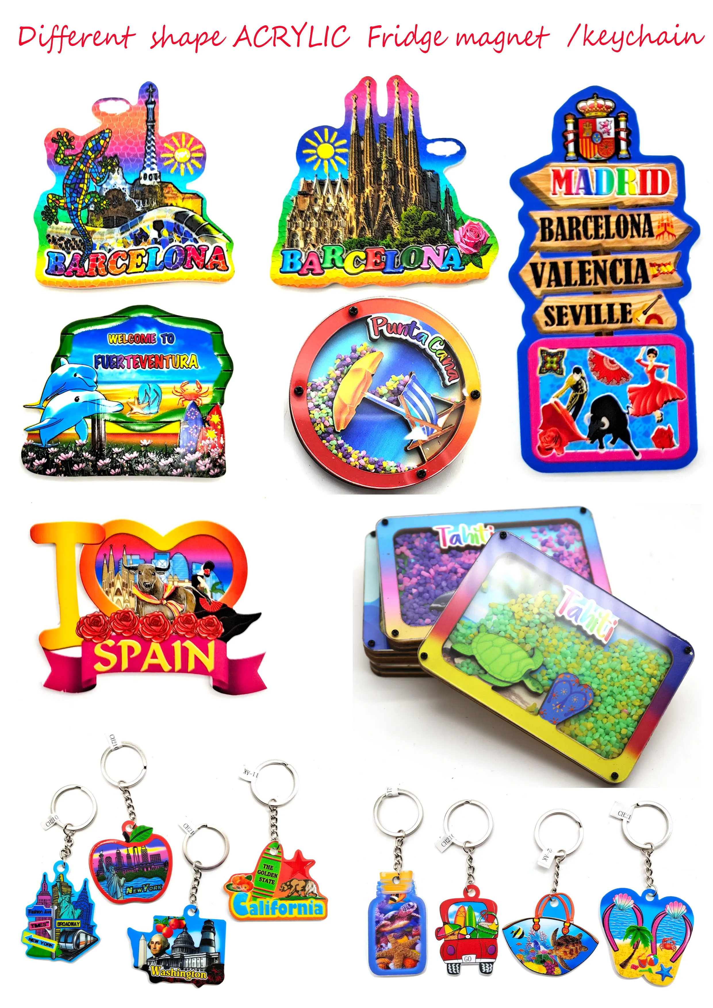 Italy Souvenir Fridge Magnets - 3D Wooden Epoxy Designs
