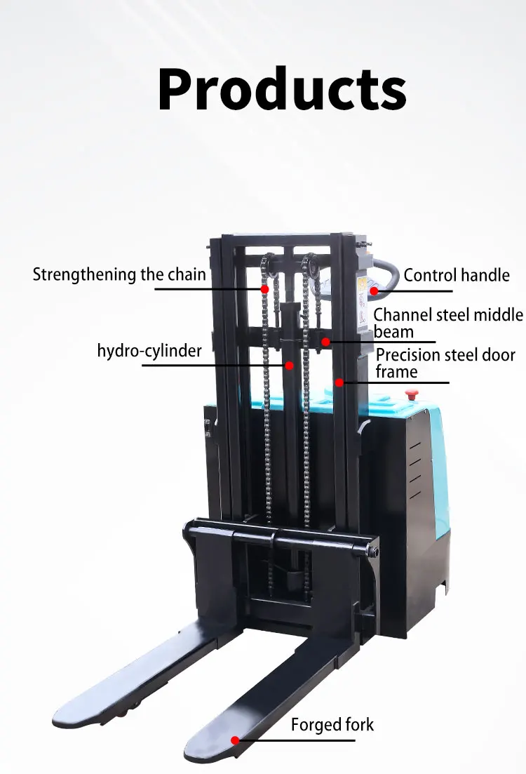 Lifting Electric Stackers Pallet Stacker Walking Type Electric Stacking ...