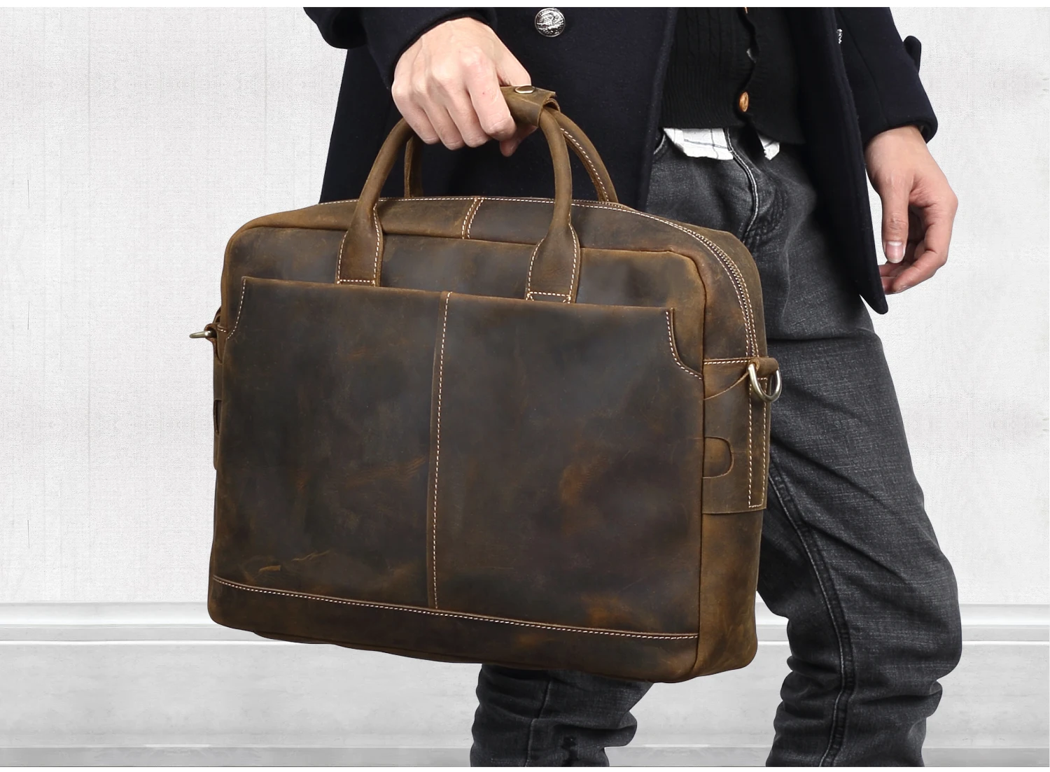 Oem Man Briefcase Large Capacity Customized Waterproof Business Laptop ...