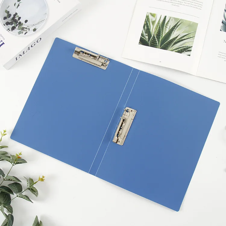 Pp Blue A4 File Folder 60s Thickness Strong Single Double Clip For ...