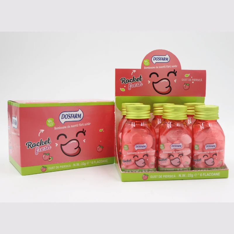 Dosfarm New Healthy Sugar Free Peach Flavor Vitamin C Mint Candy ...