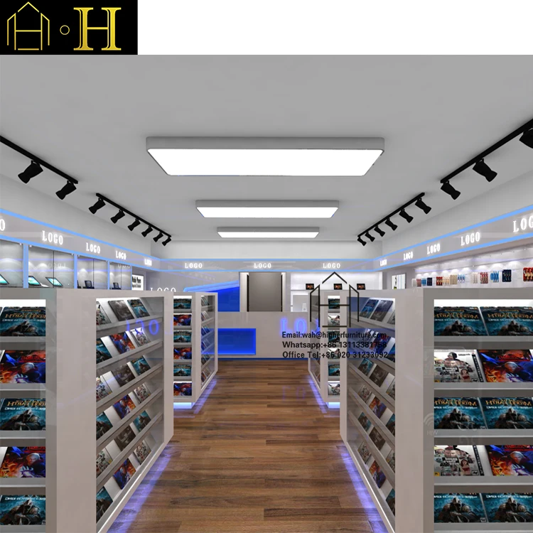 Retail Store Design Mobile Phone Wooden Display Cabinet Cell Phone Shop ...