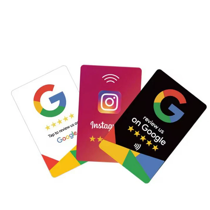 Programmable PVC Plastic Digital Business Cards - KZR NFC Stand