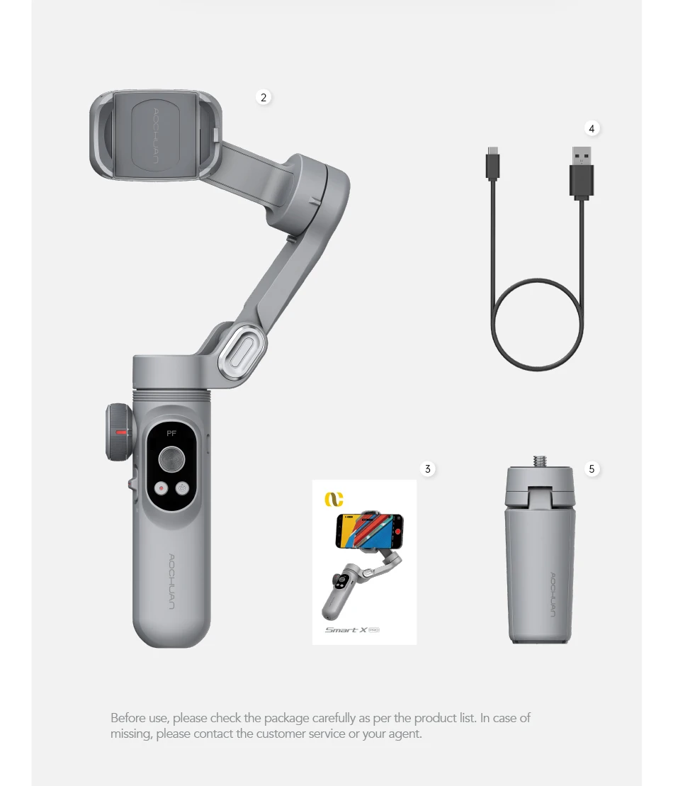 Smart X Pro 3-Axis Gimbal Stabilizer - Stable Action Videos