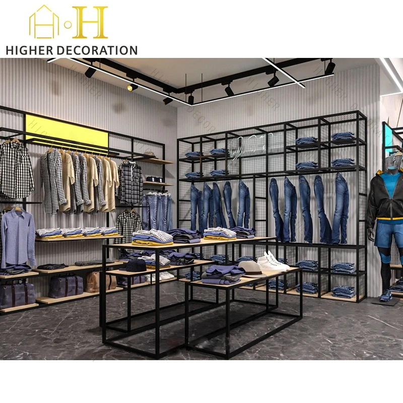 Retail Men Clothes Shop Counter Design for Garment Store Men's Clothing ...