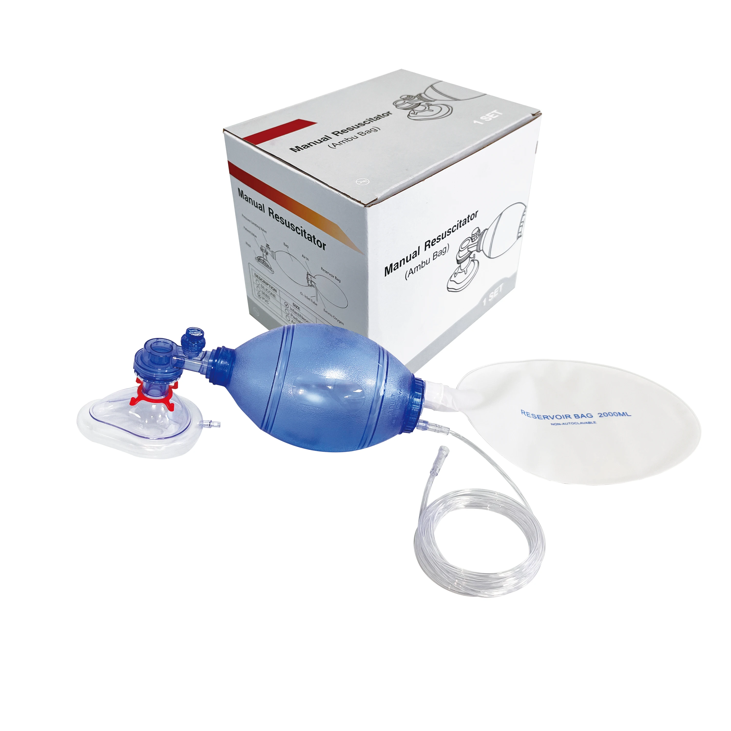 Medical Disposable And Latex Free Pvc/silicone Manual Resuscitator ...