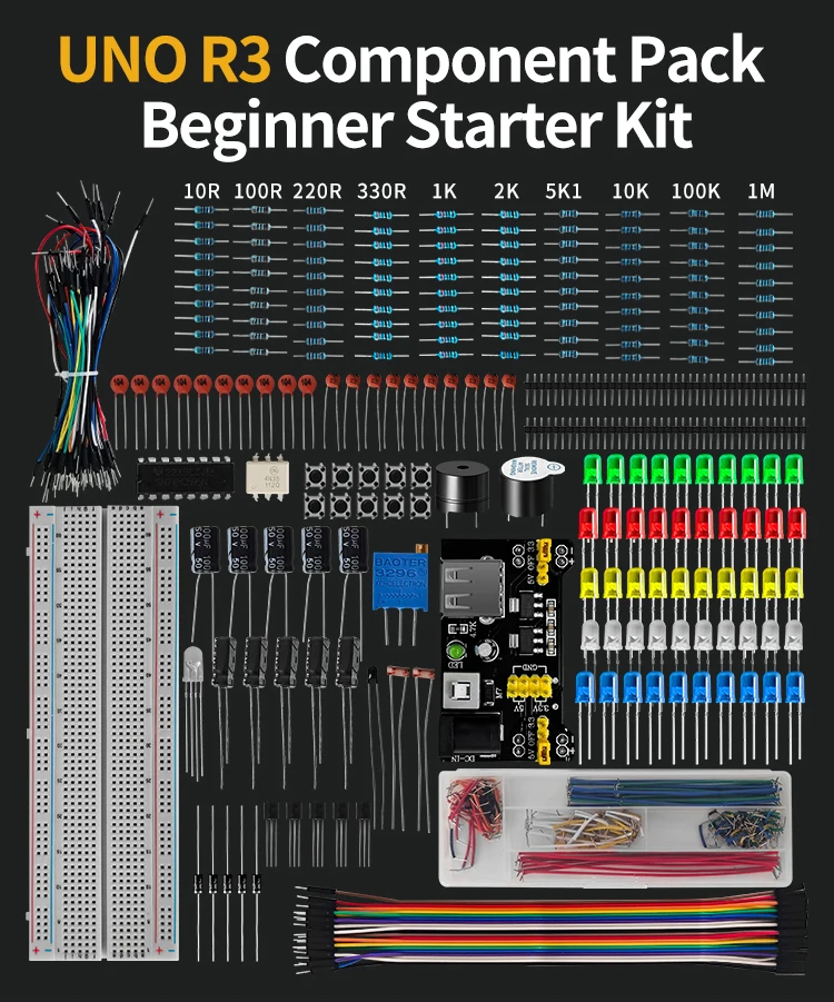 Diy Project Starter Electronic Diy Kit With 830 Tie-points Breadboard ...