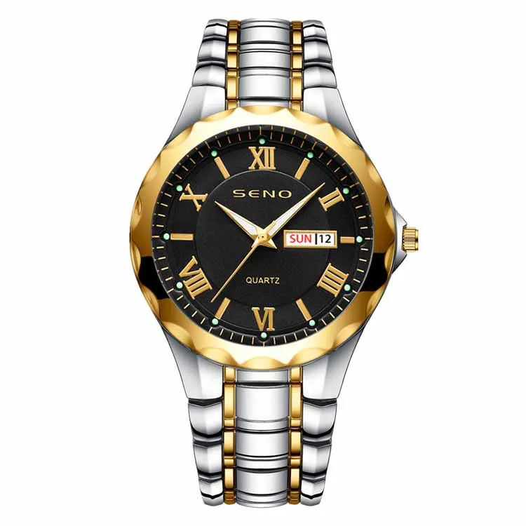 SENO S025 popular Chinese man quartz watch low price steel strap ...