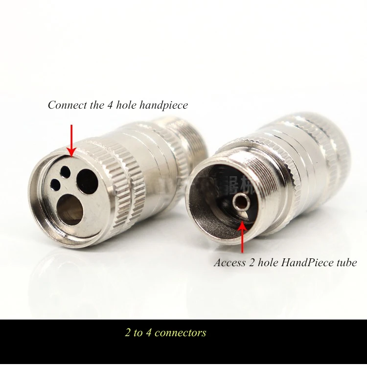 Dental Replacement Connector Turbine Handpiece Adaptor 2/4holes Motor ...