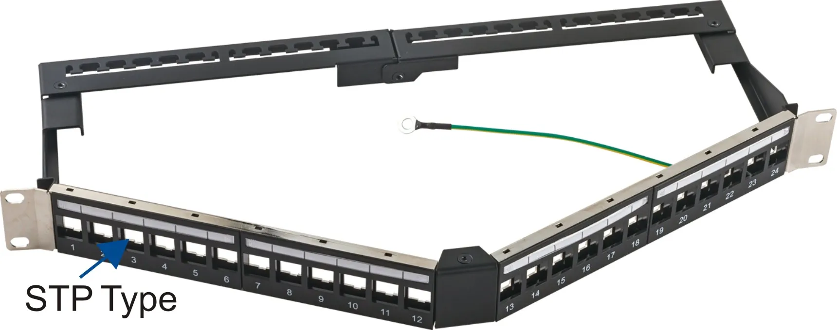 New Type 24 Port Angle Patch Panel 1u Utp 24 Port Fiber Patch Panel ...