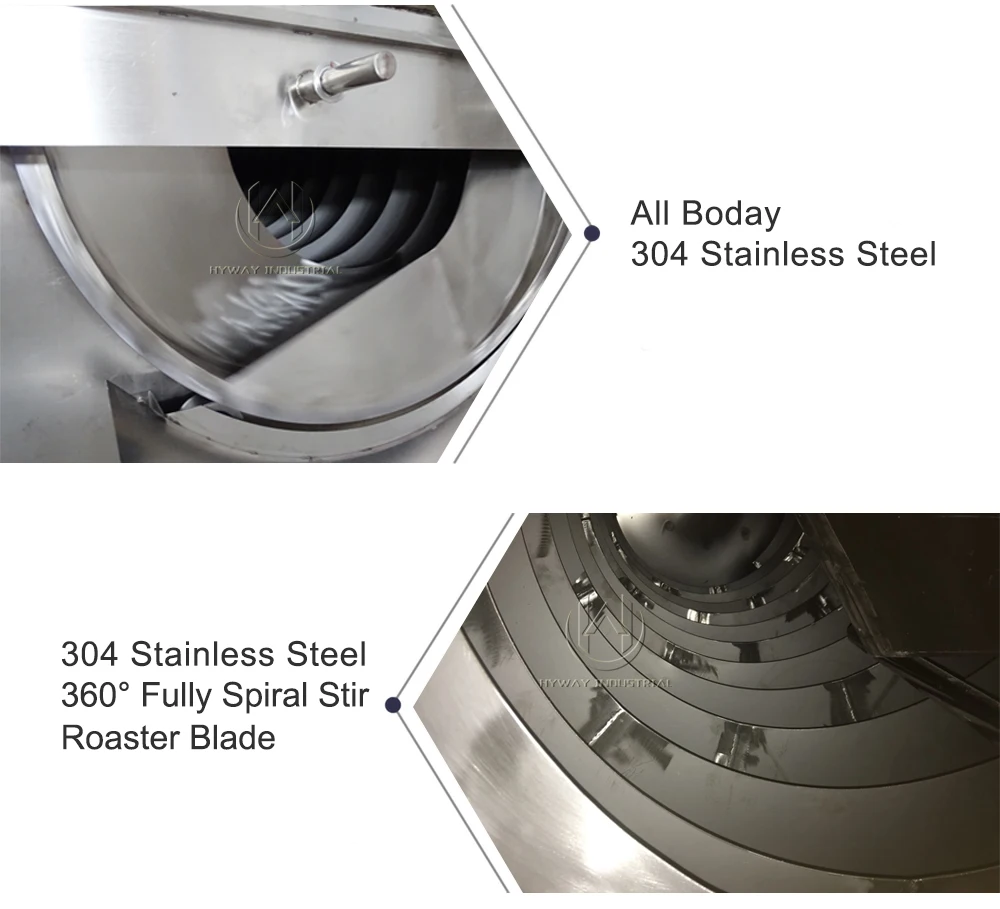 30kg/batch-500kg/batch Soya Roaster Oat Roaster Chinese Roaster