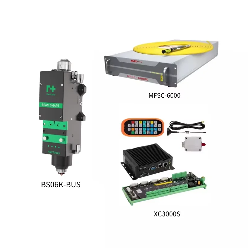 6KW Fiber Laser Cutting Parts Raytools BM06K+XC3000S+MAX 6000W MFSC ...