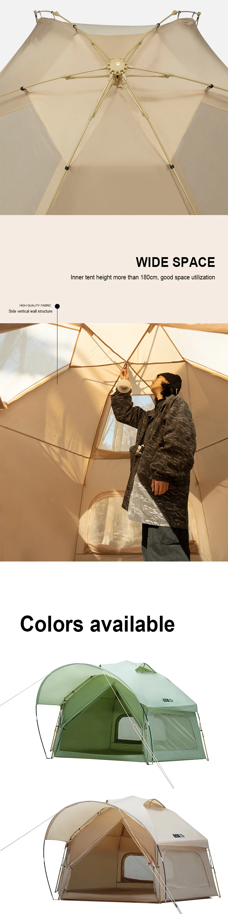 3-5 Person Integrated Hexagon,Tents Outdoor Big Camping Tents Bionic ...