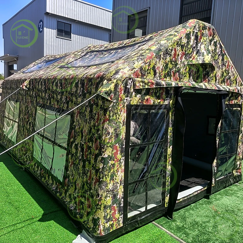 Outdoor Oxford Tent Inflatable House Tent with Mosquito Screen Easy ...