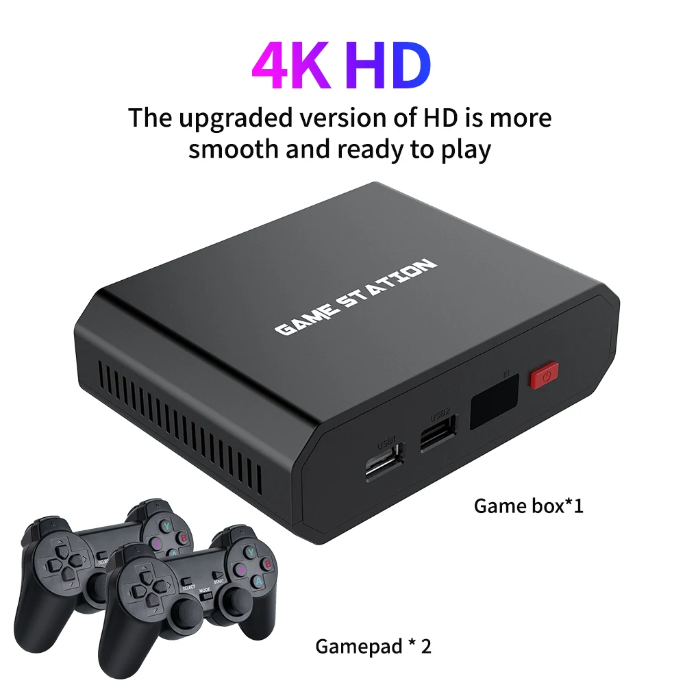 M6 Video Game Console - 4K HD Retro Arcade with 15000 Games